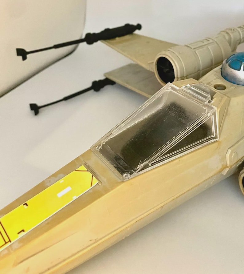 Vintage Star Wars Kenner X Wing Canopy Glass 3D Printed Repro Part 1978 ...