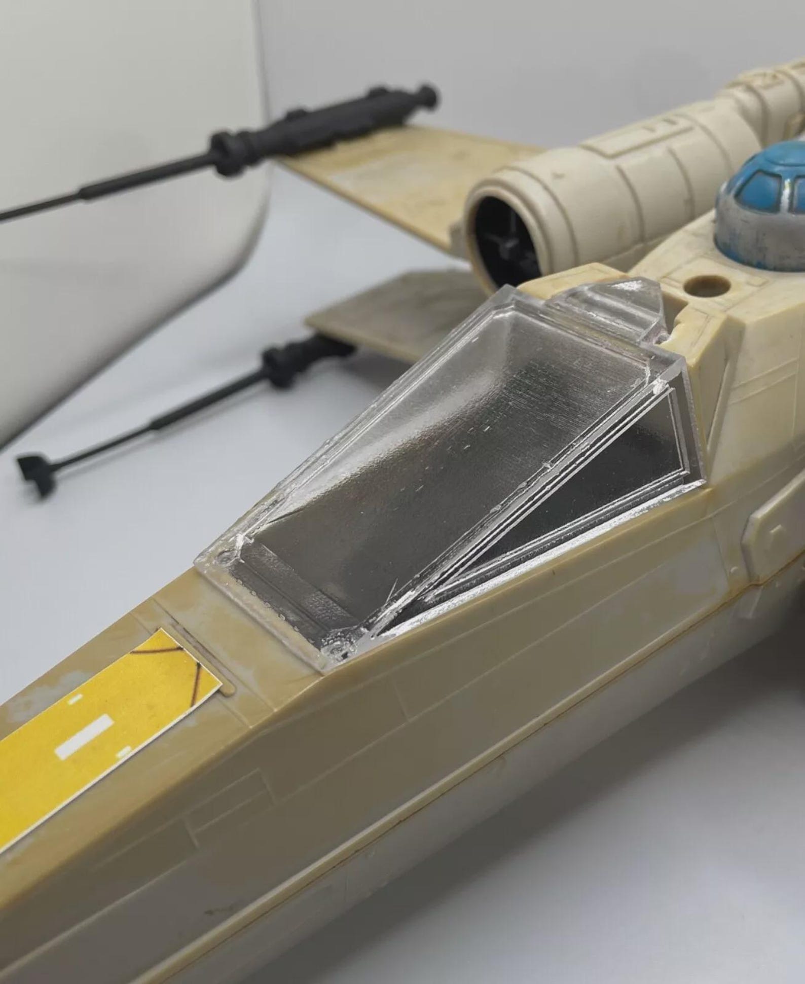 Vintage Star Wars Kenner X Wing Canopy Glass 3D Printed Repro Part 1978 ...