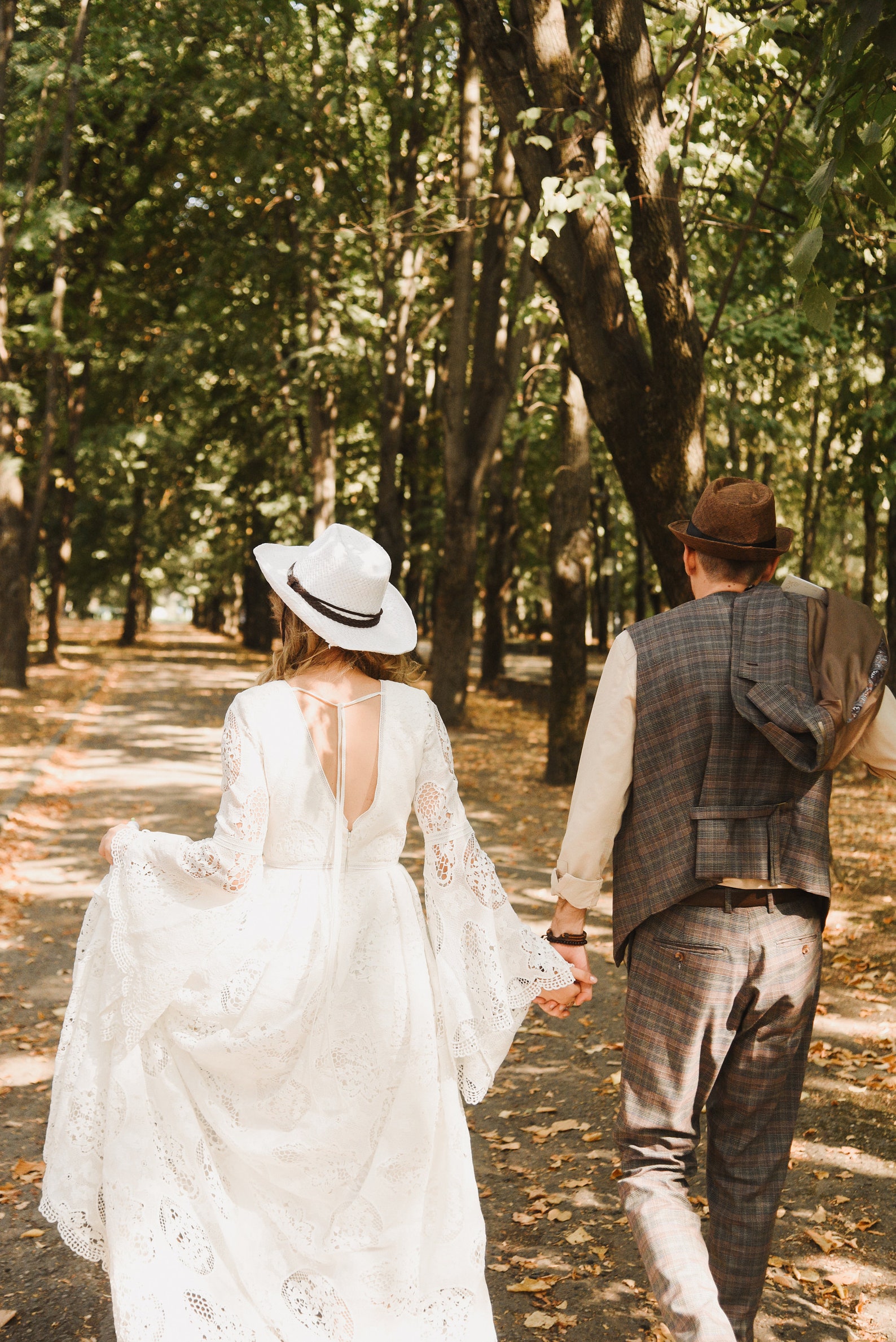 Hippie, Cowboy, Fairy Wedding Dress. Lace Bridal Gown. Backless Floral ...
