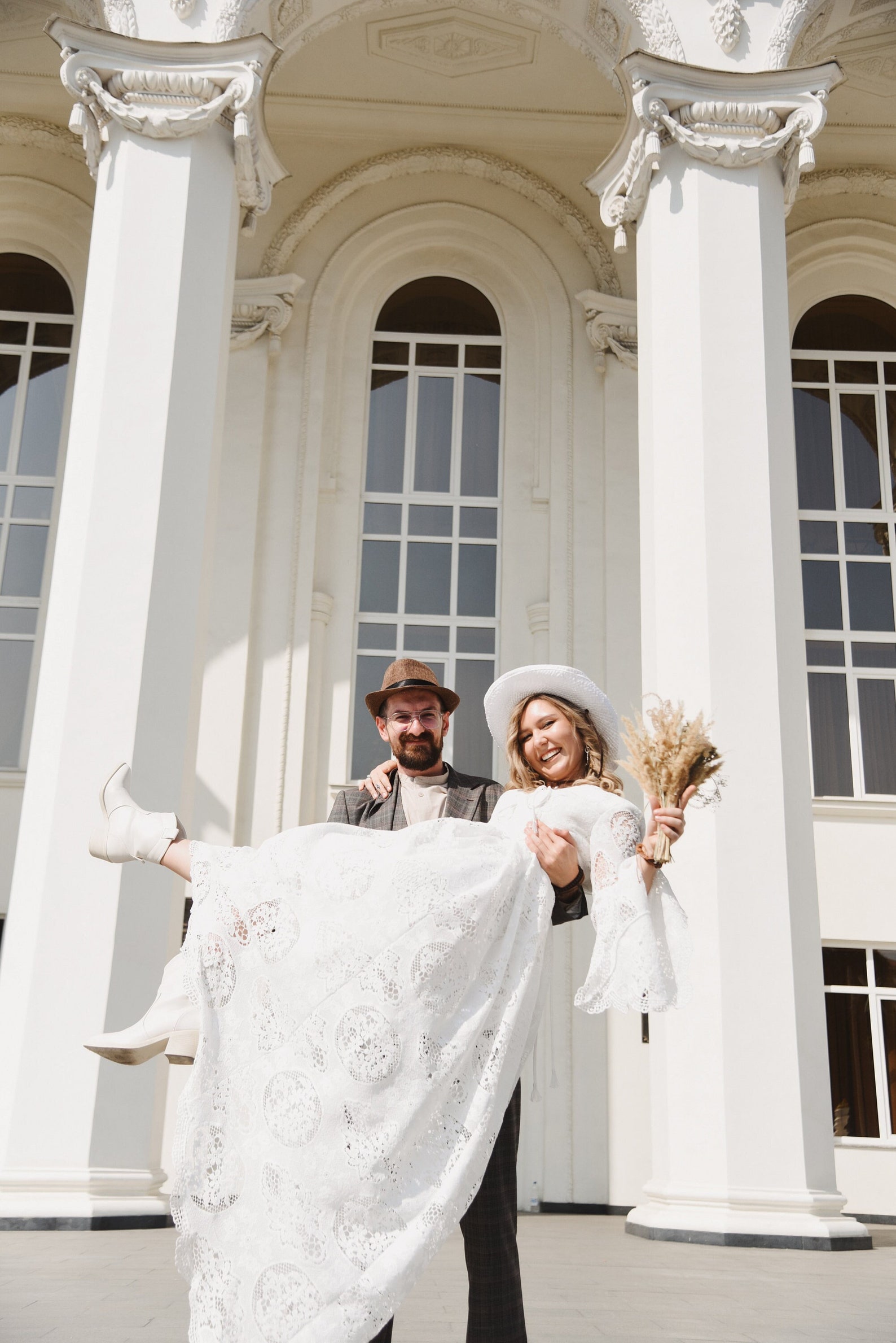 Hippie, Cowboy, Fairy Wedding Dress. Lace Bridal Gown. Backless Floral ...