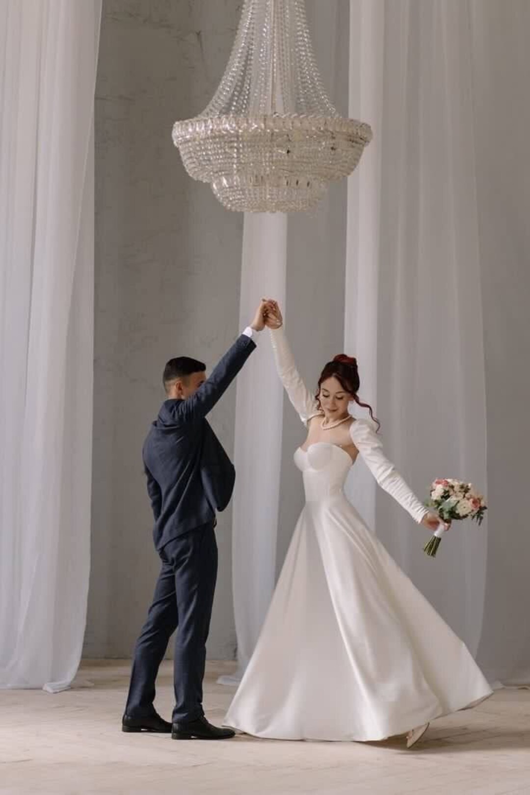 Civil Corset Wedding Dress. Modest Simple Wedding Dress. Satin Rustic ...