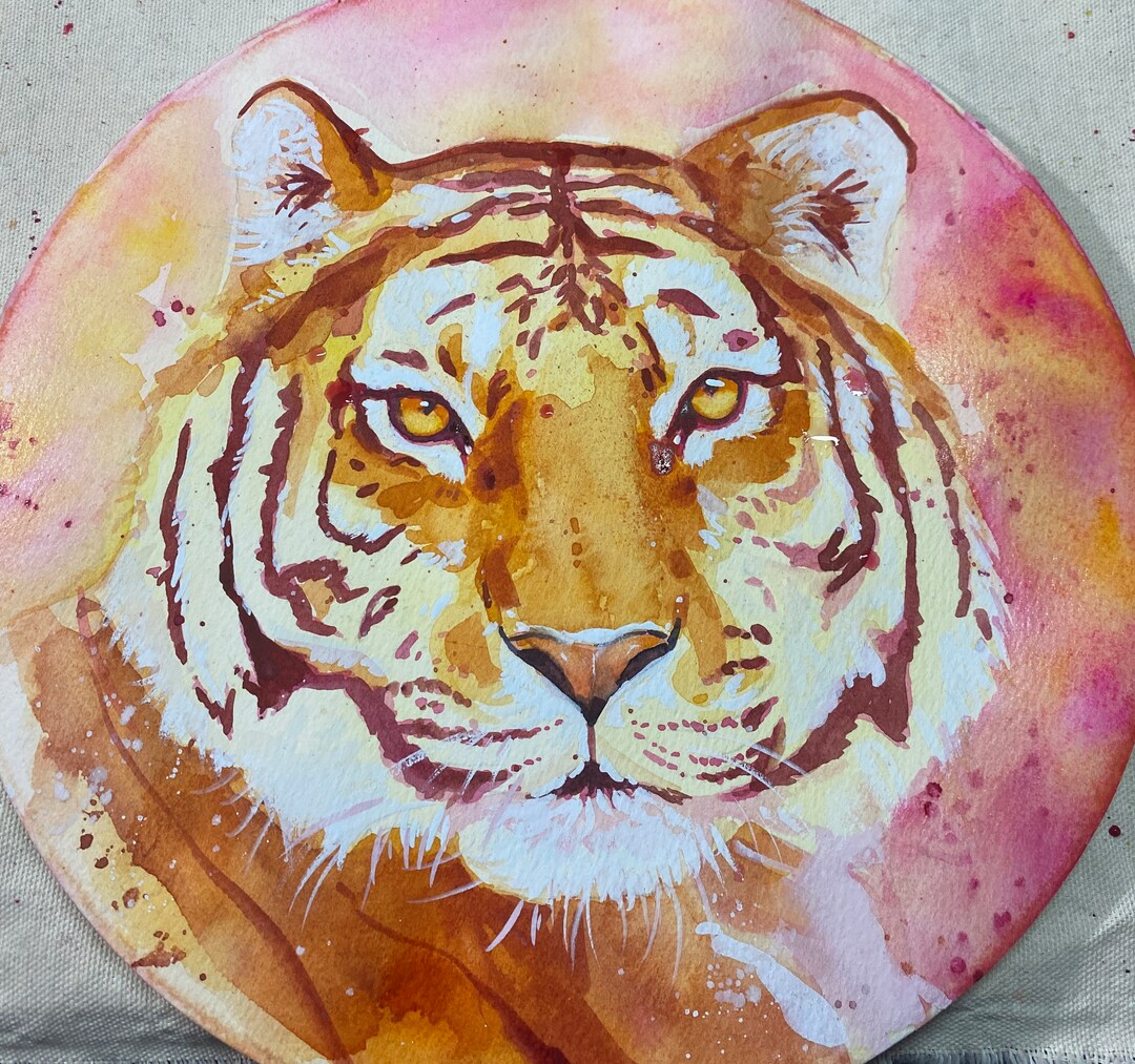 Tiger Watercolor - Etsy
