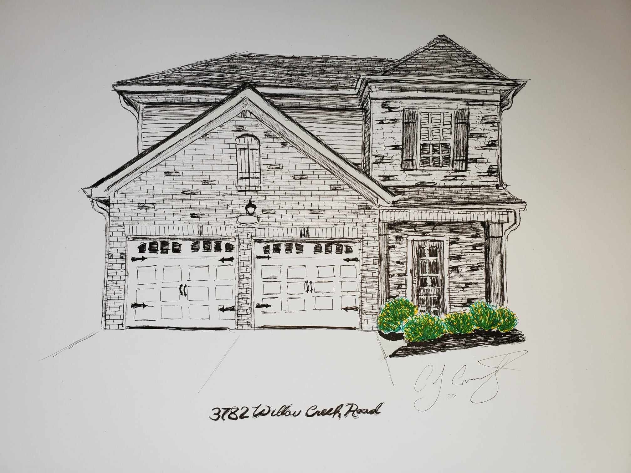Handmade House Drawing - Etsy