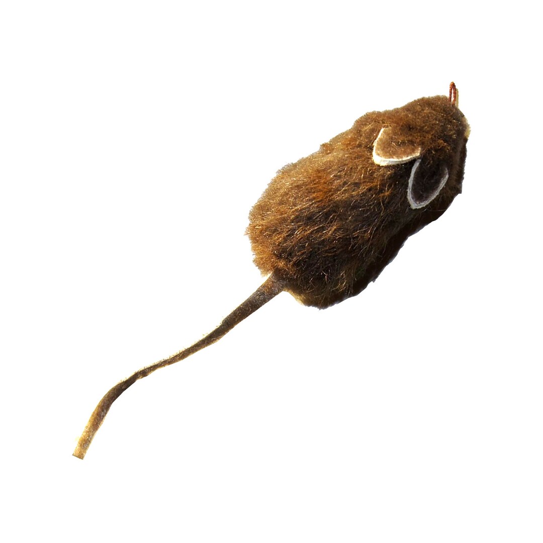 Cat Toy Big Buffalo Hair Mouse - Rat Like Teaser Wand / Pole Attachment ...