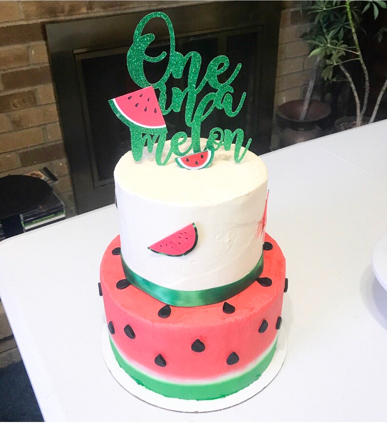 One in a Melon Cake Topper One in a Melon First Birthday - Etsy Canada