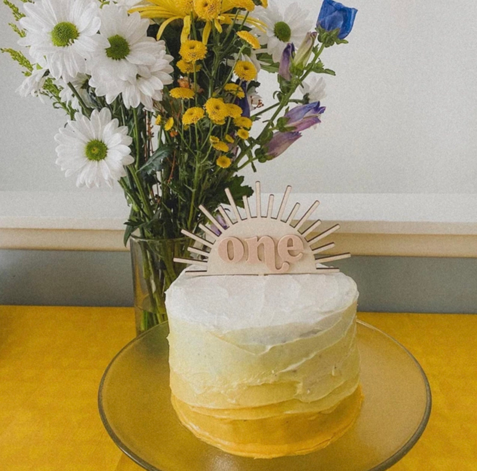 Sun Cake Topper Boho Sun Cake Topper First Trip Around the | Etsy Canada