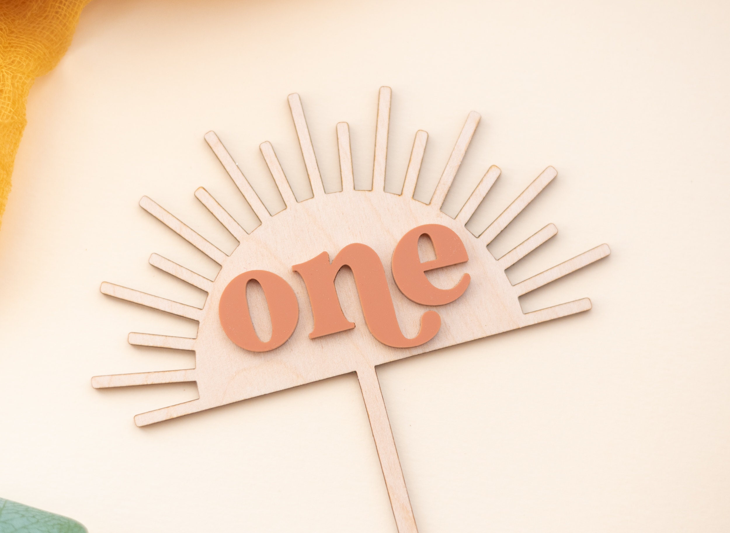 Sun Cake Topper Boho Sun Cake Topper First Trip Around the - Etsy