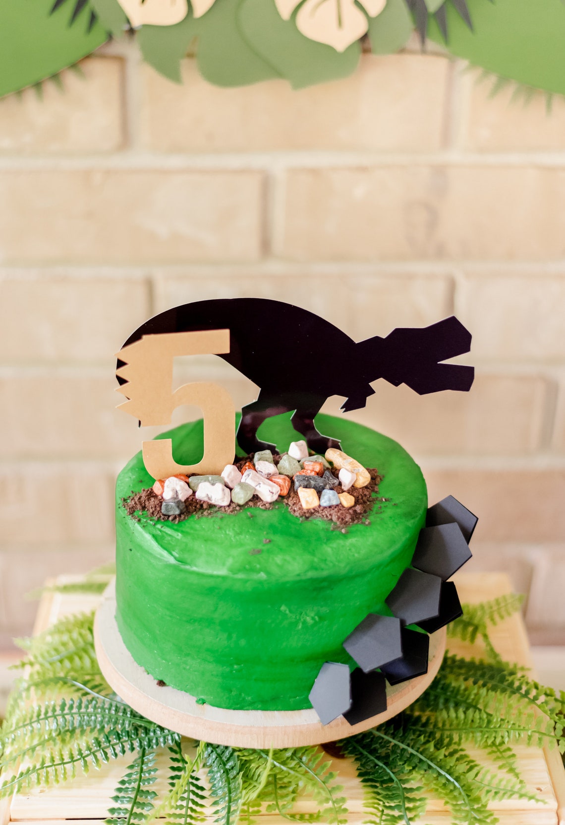 Dinosaur Cake Topper T-rex Cake Topper Dinosaur Birthday | Etsy