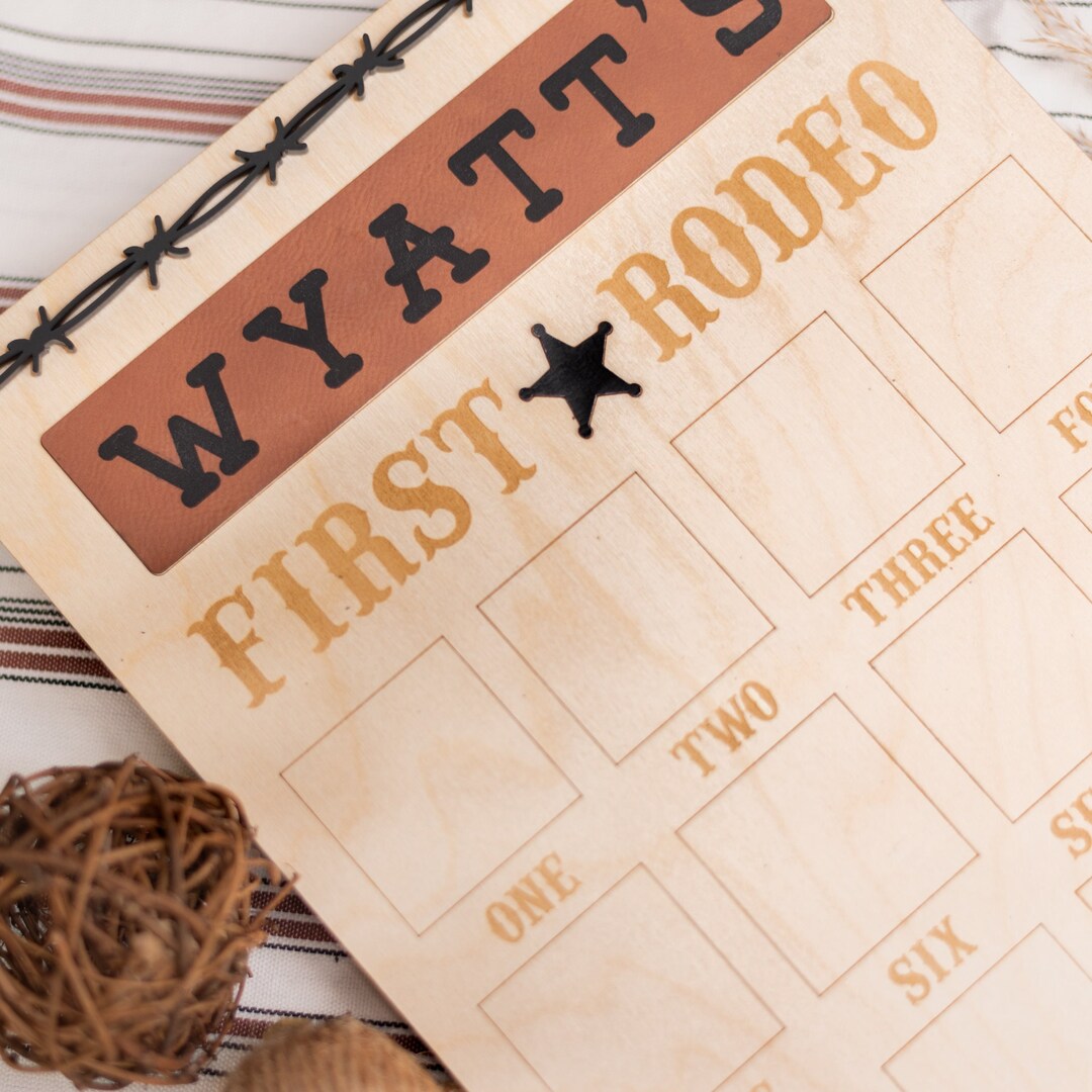 My First Rodeo, First Rodeo Banner, Birthday Milestone Board, First ...