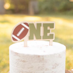 Football Cake Topper, First Year Down Birthday, Football First Birthday ...