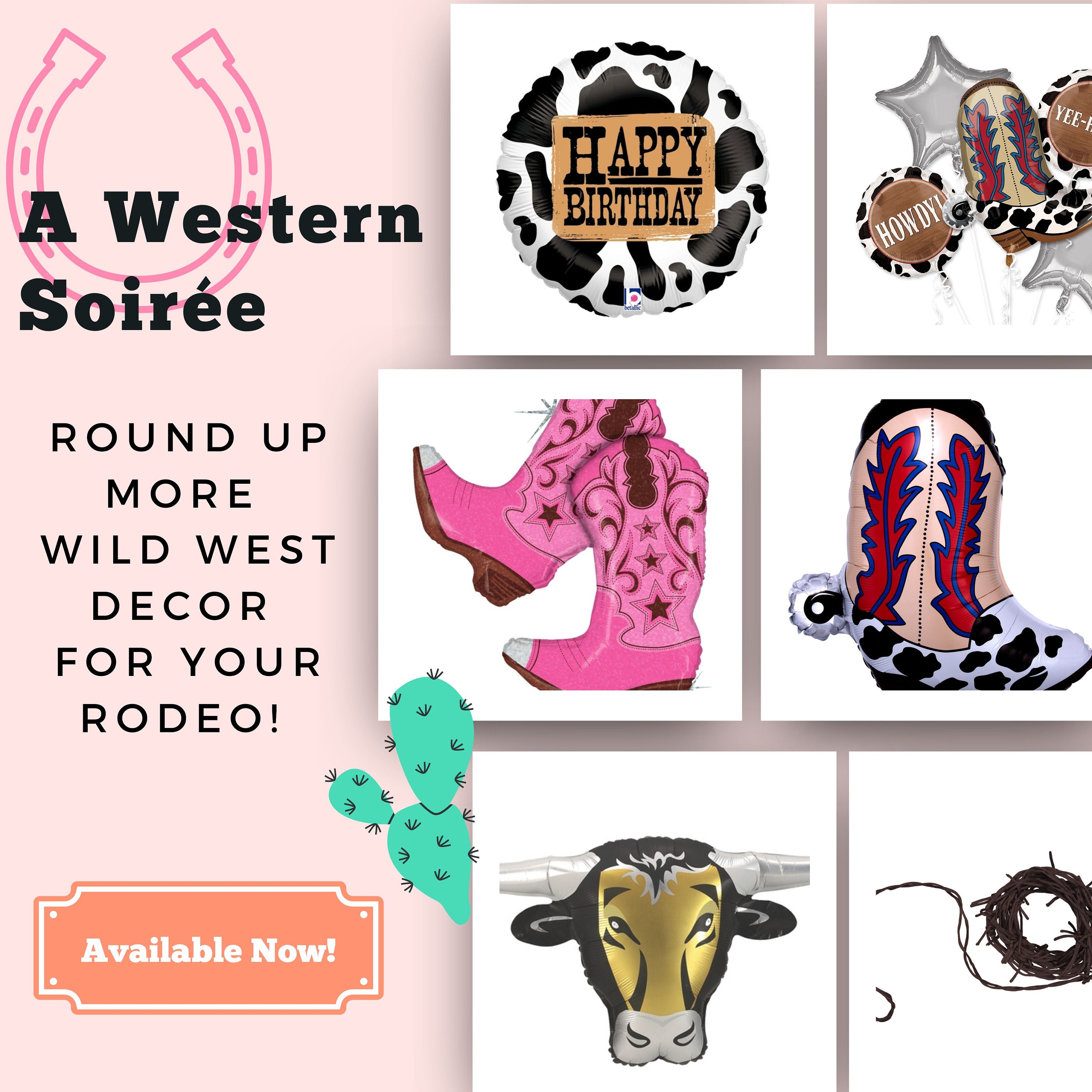 Cowgirl Boot Balloon, Nash Bash, Last Ride Bachelorette, Last Rodeo ...
