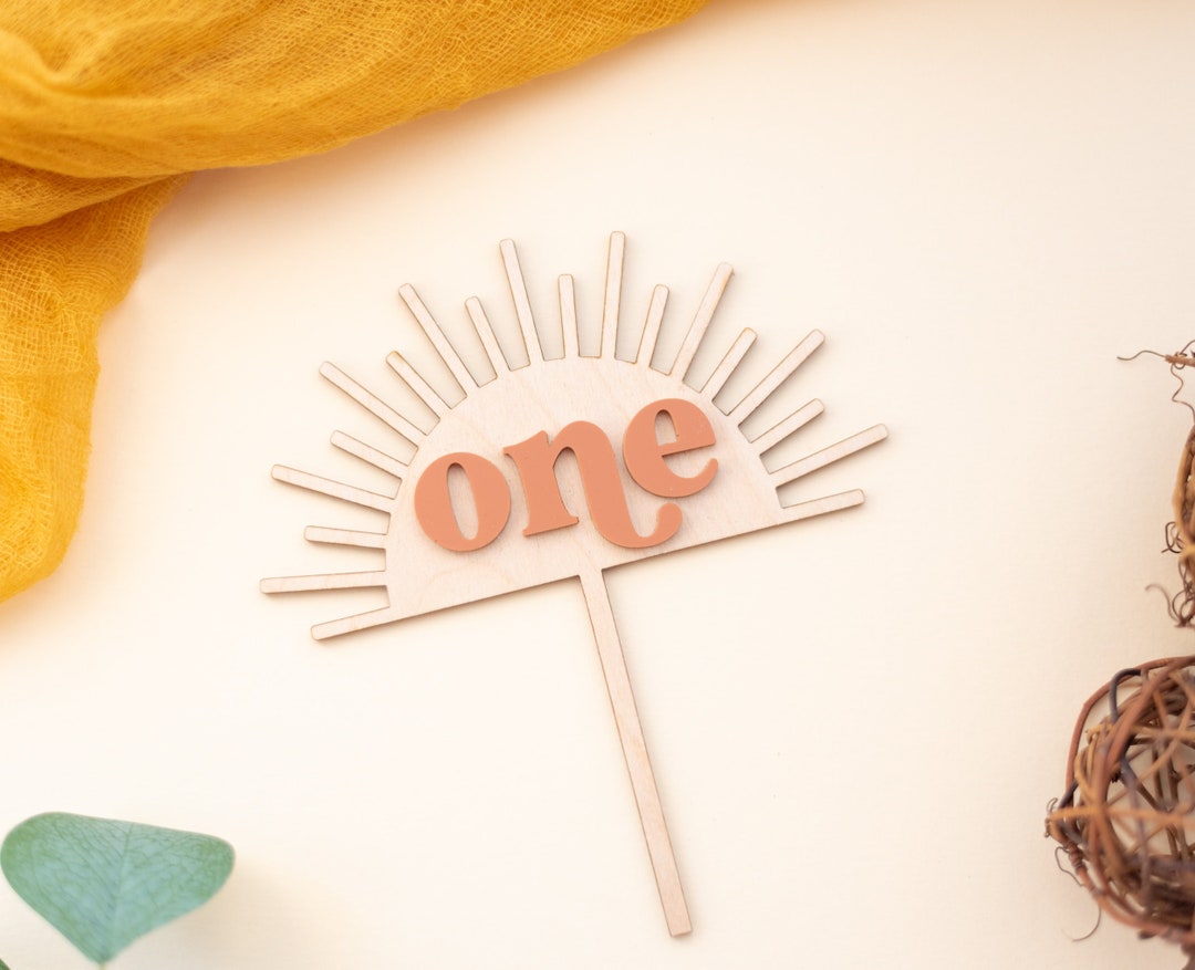 Sun Cake Topper Boho Sun Cake Topper First Trip Around the - Etsy