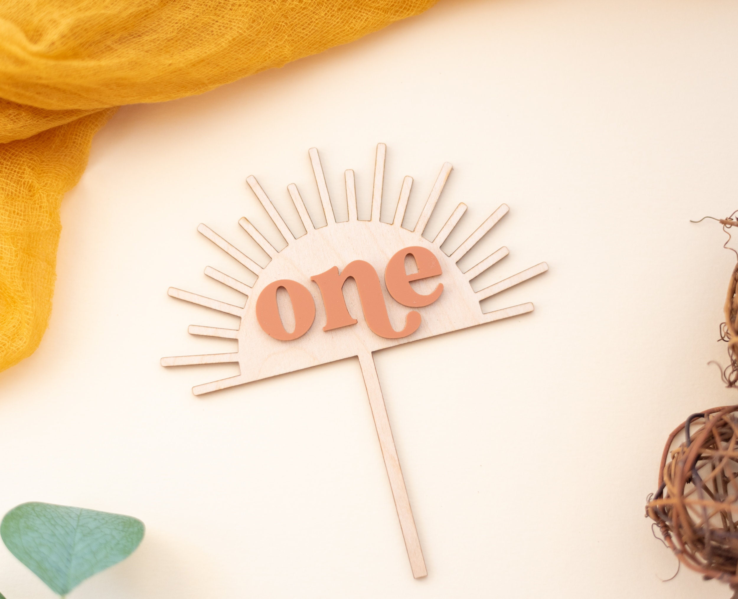 Sun Cake Topper Boho Sun Cake Topper First Trip Around the - Etsy