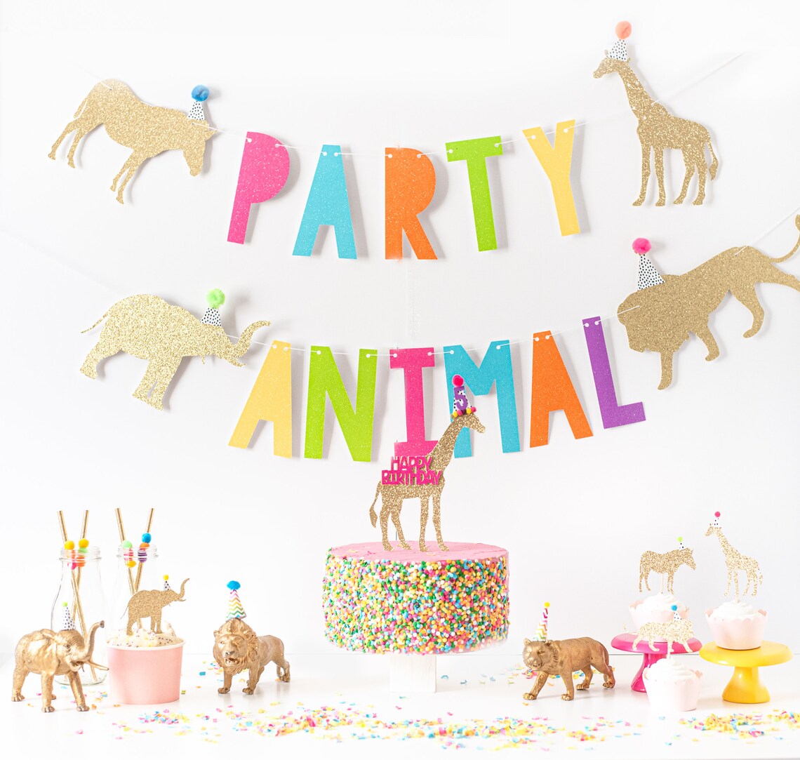 Party Animal Birthday Party Animal Backdrop Party Animal - Etsy