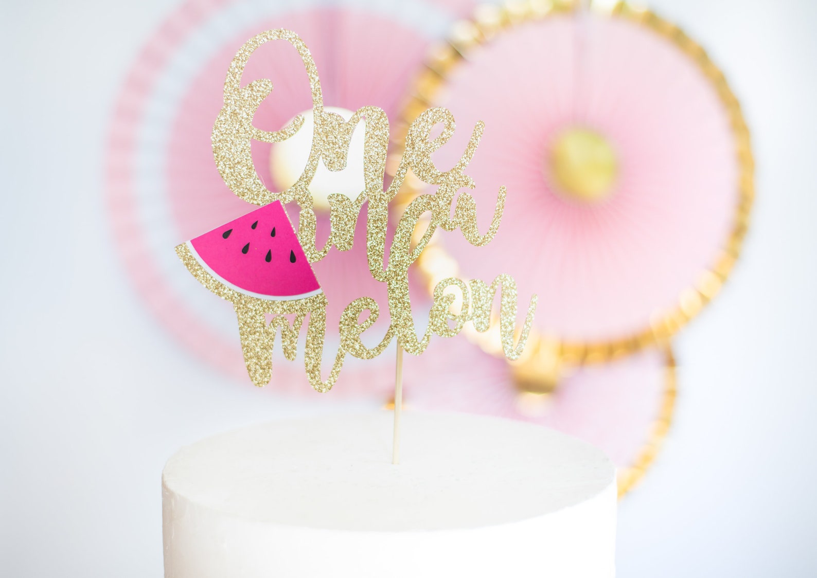 One in Melon Cake Topper Watermelon Cake Topper First - Etsy