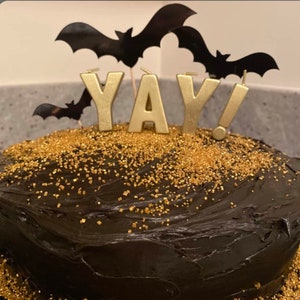 Bat Cake Topper - Halloween Cake Topper - Halloween Party Decorations ...