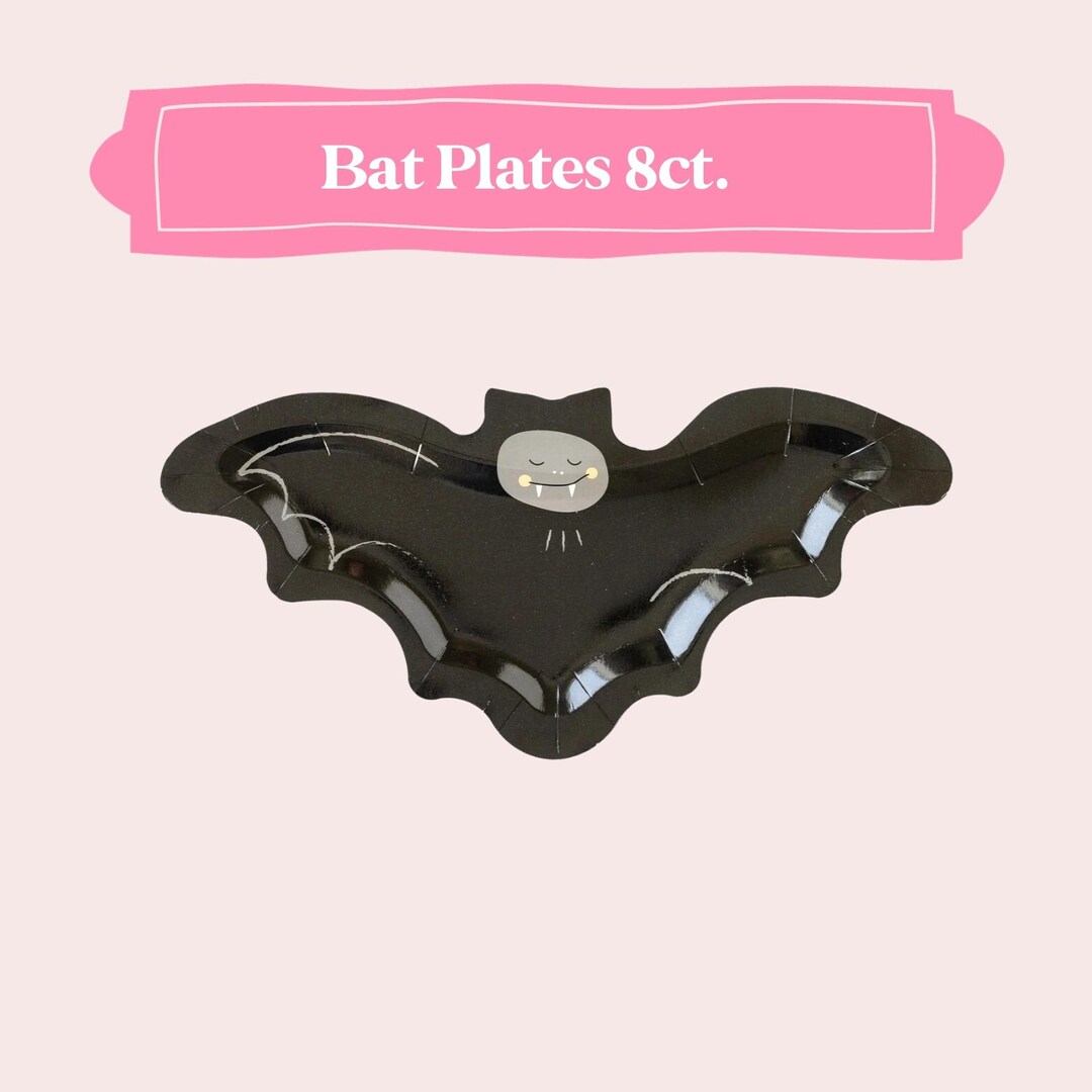 Bat Plates, Halloween Plates, Halloween Party Plates, Halloween ...