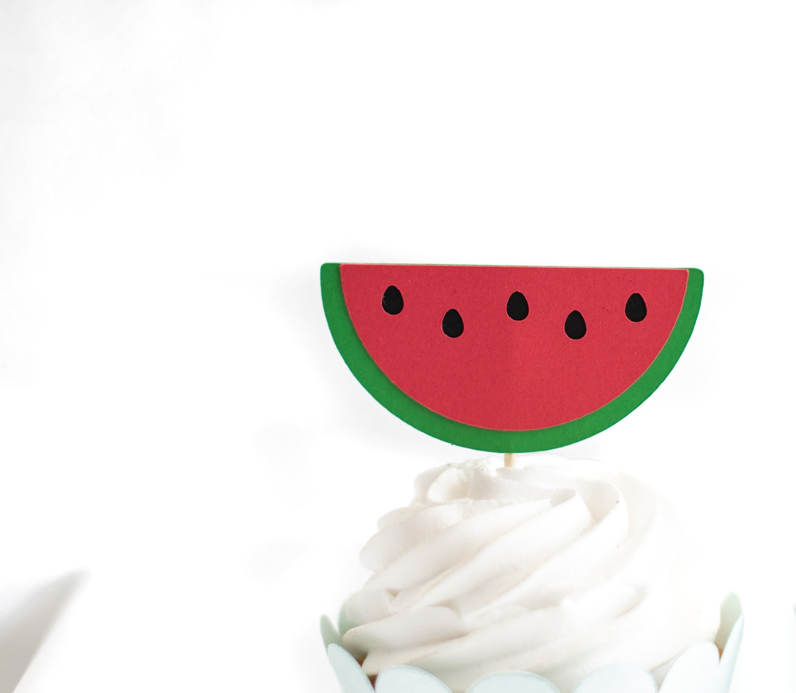 Watermelon Cupcake Toppers One in a Melon Birthday Twotii - Etsy