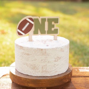 Football Cake Topper, First Year Down Birthday, Football First Birthday ...