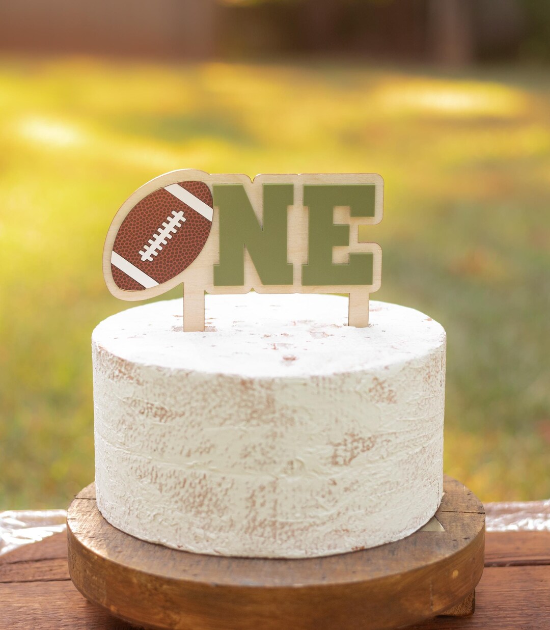 Football Cake Topper, First Year Down Birthday, Football First Birthday ...