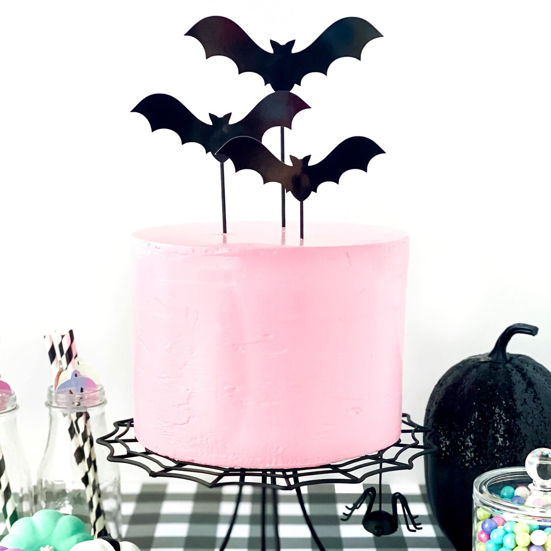 Bat Cake Topper - Halloween Cake Topper - Halloween Party Decorations ...