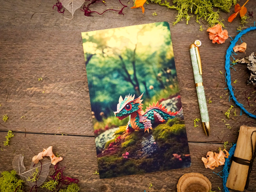 Origami Chinese Dragon Notebook, Small 5 X 8.25, Cute Origami Dragon ...