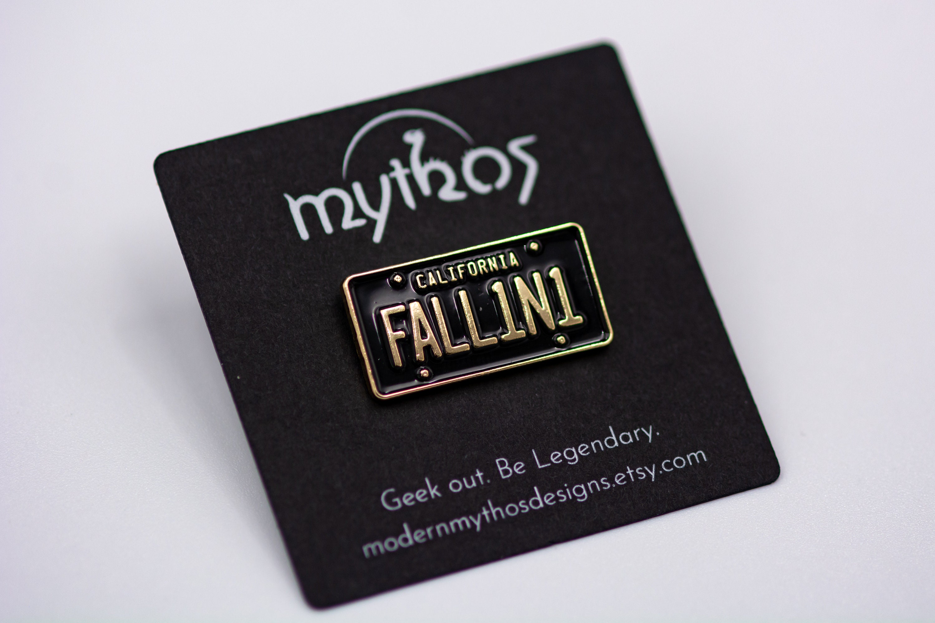 Lucifer TV Show FALL1N1 License Plate Enamel Pin / Badge | Etsy