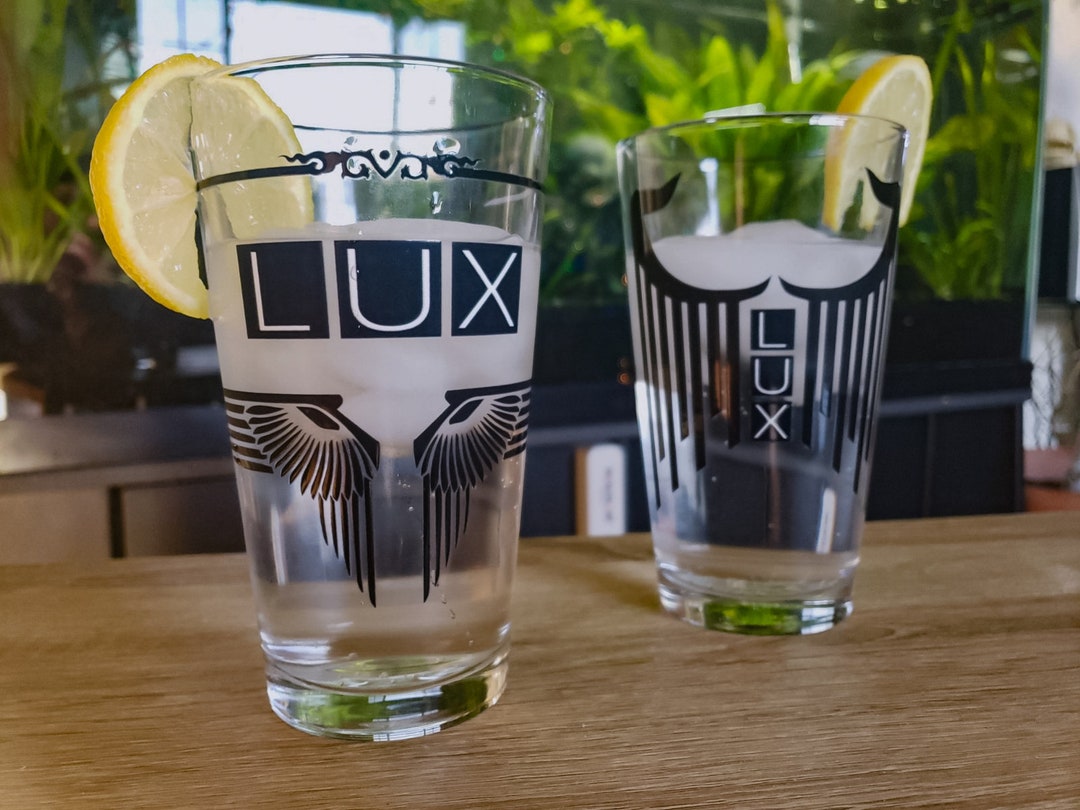 LUX Angel Wings Pint Glass, Lucifer TV Series, LUX Nightclub, Craft ...