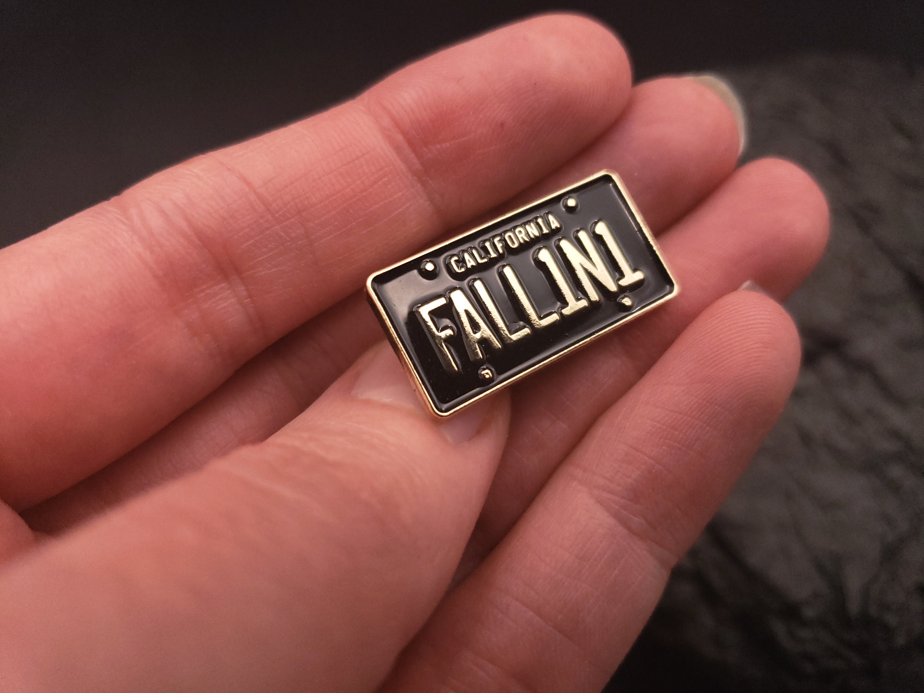 Lucifer TV Show FALL1N1 License Plate Enamel Pin / Badge | Etsy