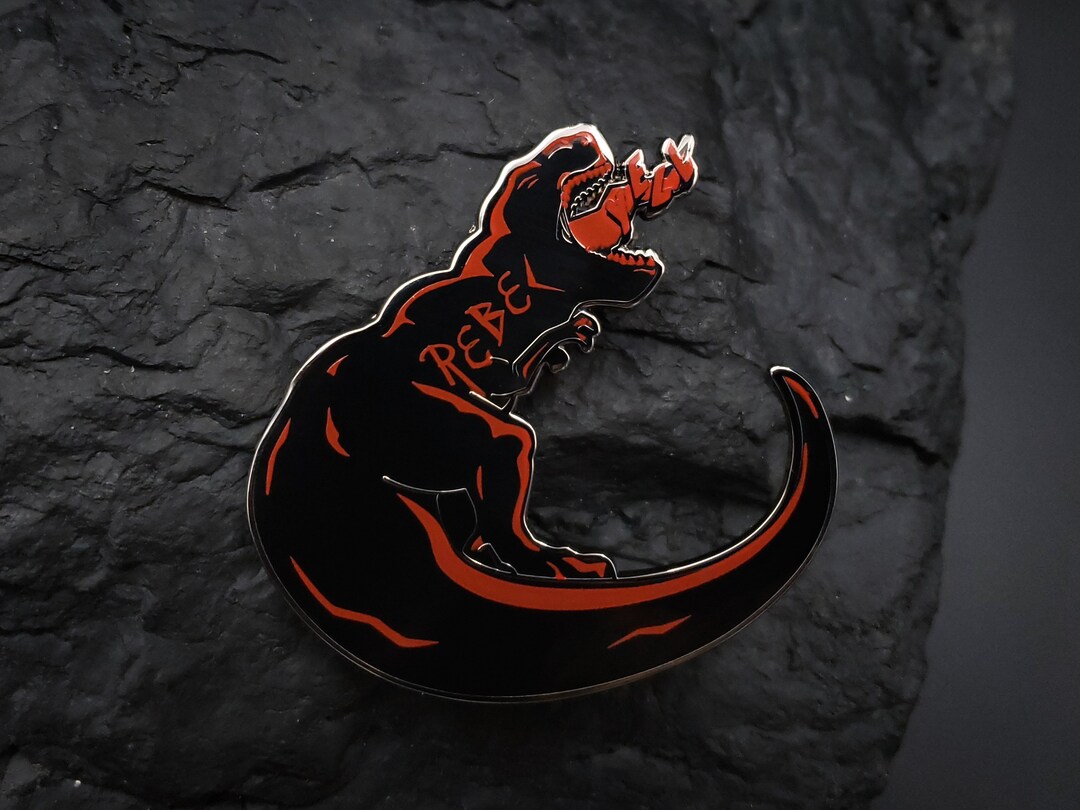 T-rex Sharptooth Hard Enamel Pin, Tyrannosaurus Rex, Rebel Yell, Land ...