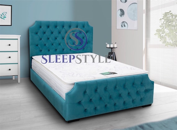Verde Chesterfield Upholstered Bed Frame 3FT 4FT6 5FT 6FT Etsy