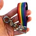 Gay pride leather keychain rainbow lgbt lgbtq key chain flag | Etsy
