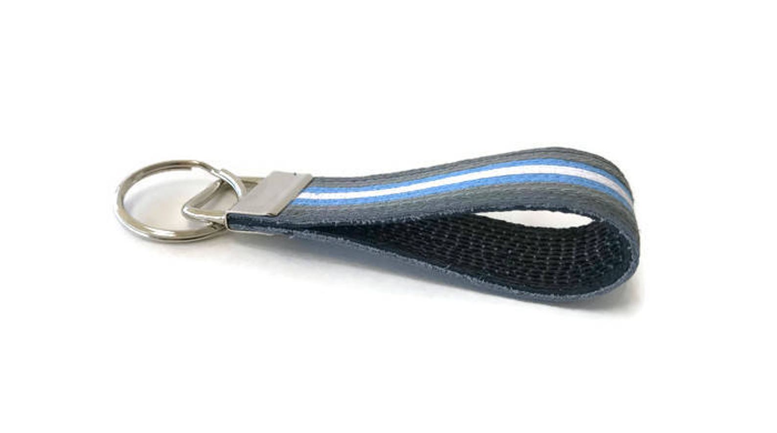 Demiboy Pride Leather Keychain Demiguy Demigender Key Chain | Etsy