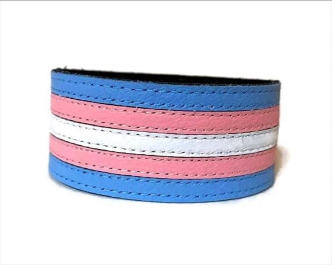 Trans Pride Leather Bracelet Transgender Transgenderwoman ...