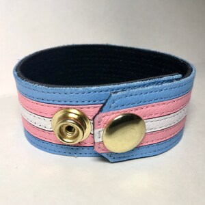 Trans Pride Leather Bracelet Transgender Transgenderwoman ...