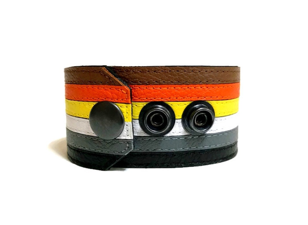 Bear Pride Leather Bracelet Cuff Gay Otter Wolf Rainbow - Etsy