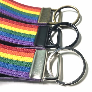 Gay Pride Leather Keychain Rainbow Lgbt Lgbtq Key Chain Fob Flag ...