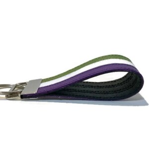 Genderqueer Pride Leather Keychain Gender Queer Nonbinary Lgbtq Non ...