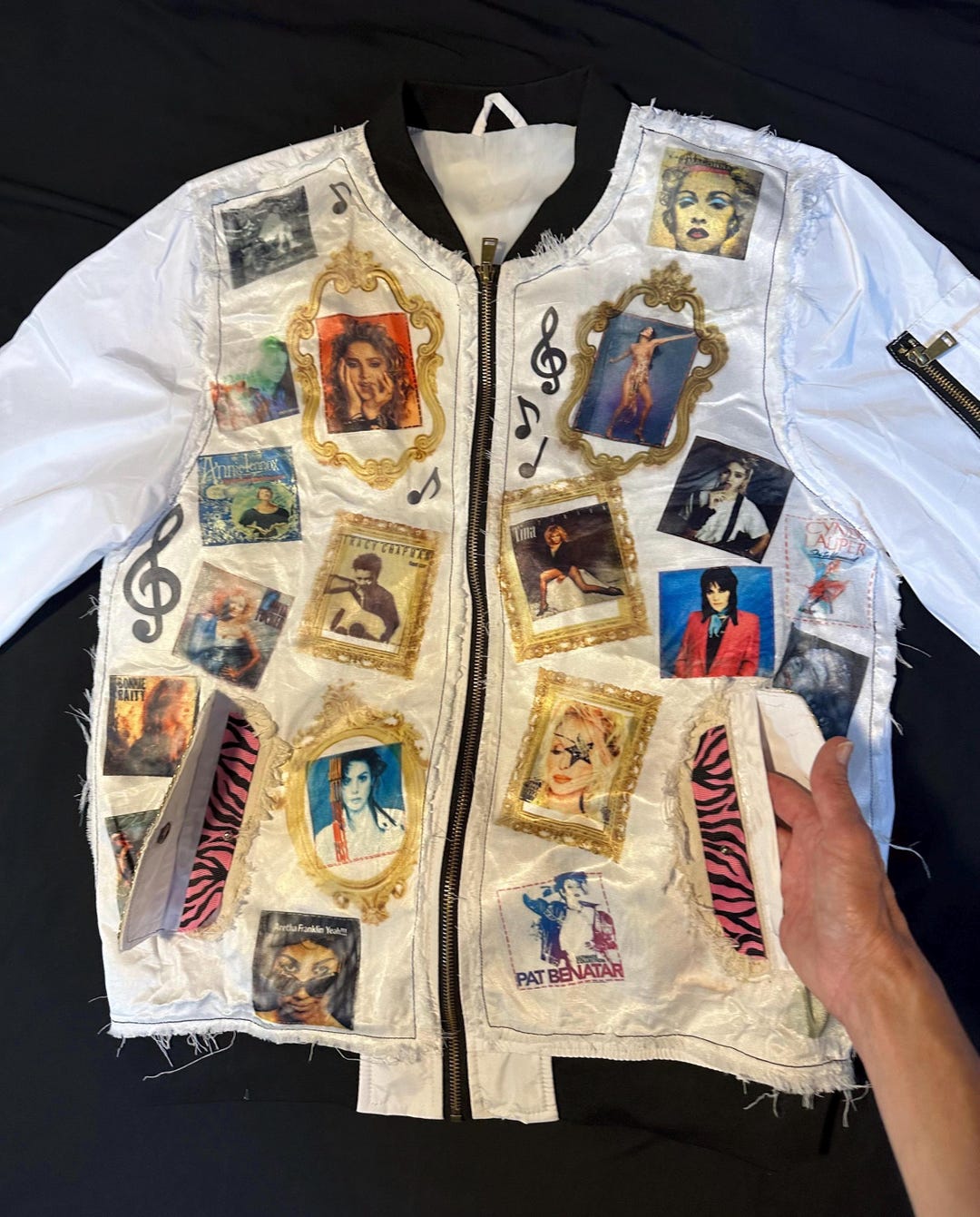 80's and 90's Artisan Made Women Rock Stars Bands Jacket.madonna, Cher ...