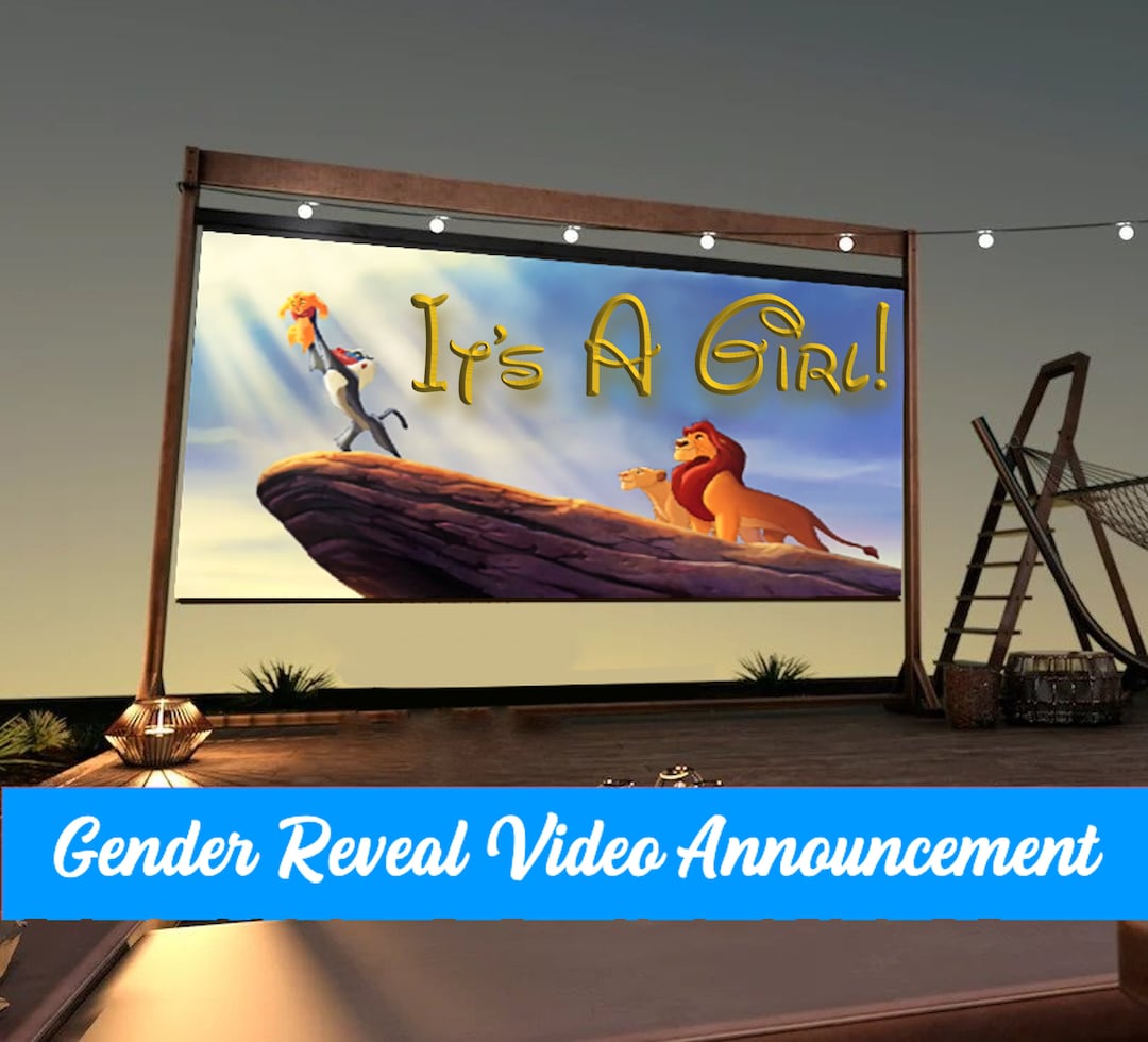 GIRL Gender Reveal Video Announcement| Gender Reveal | Wall Projection ...