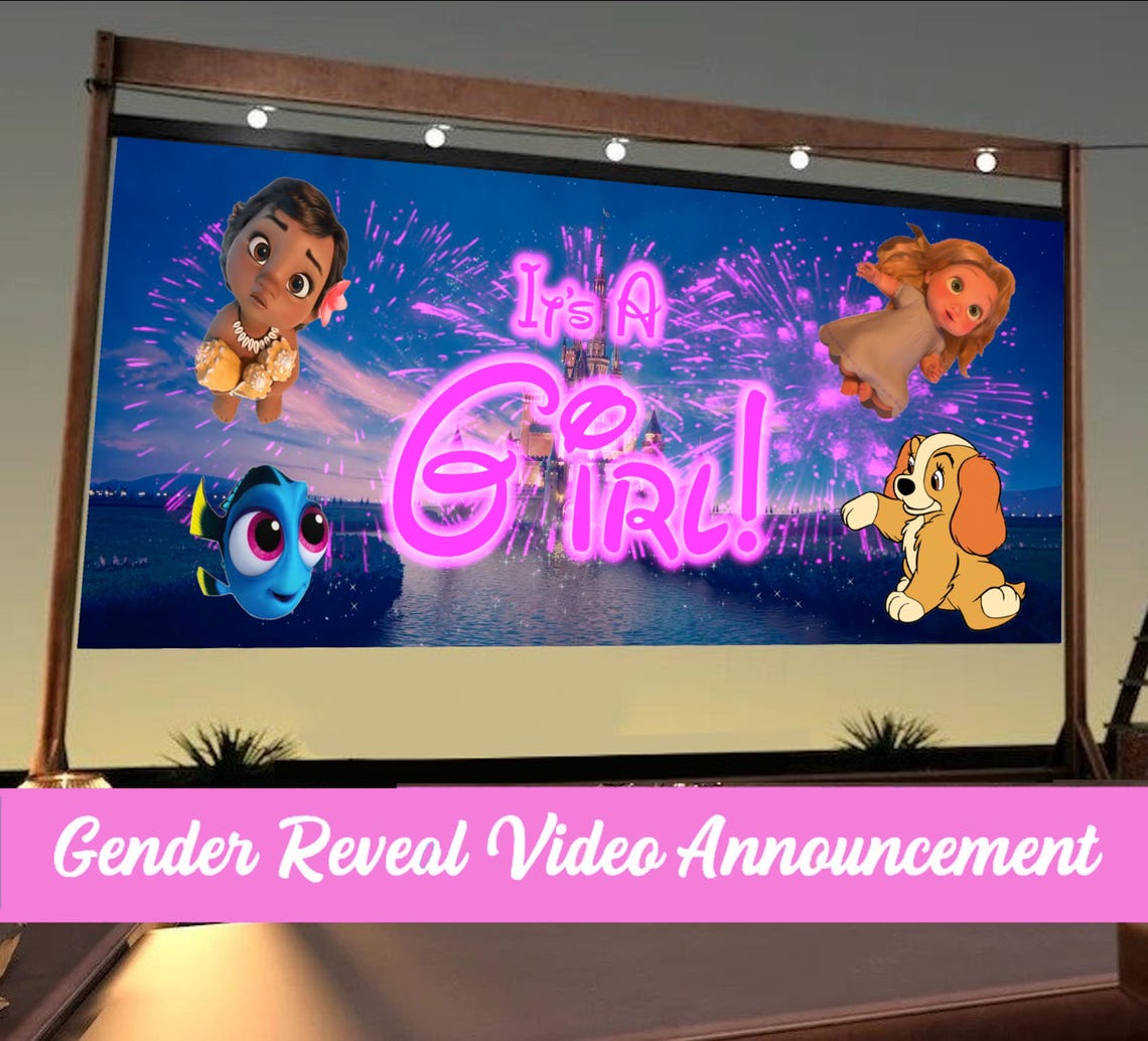 GIRL Gender Reveal Movie , Gender Reveal Video,magical Baby Gender ...