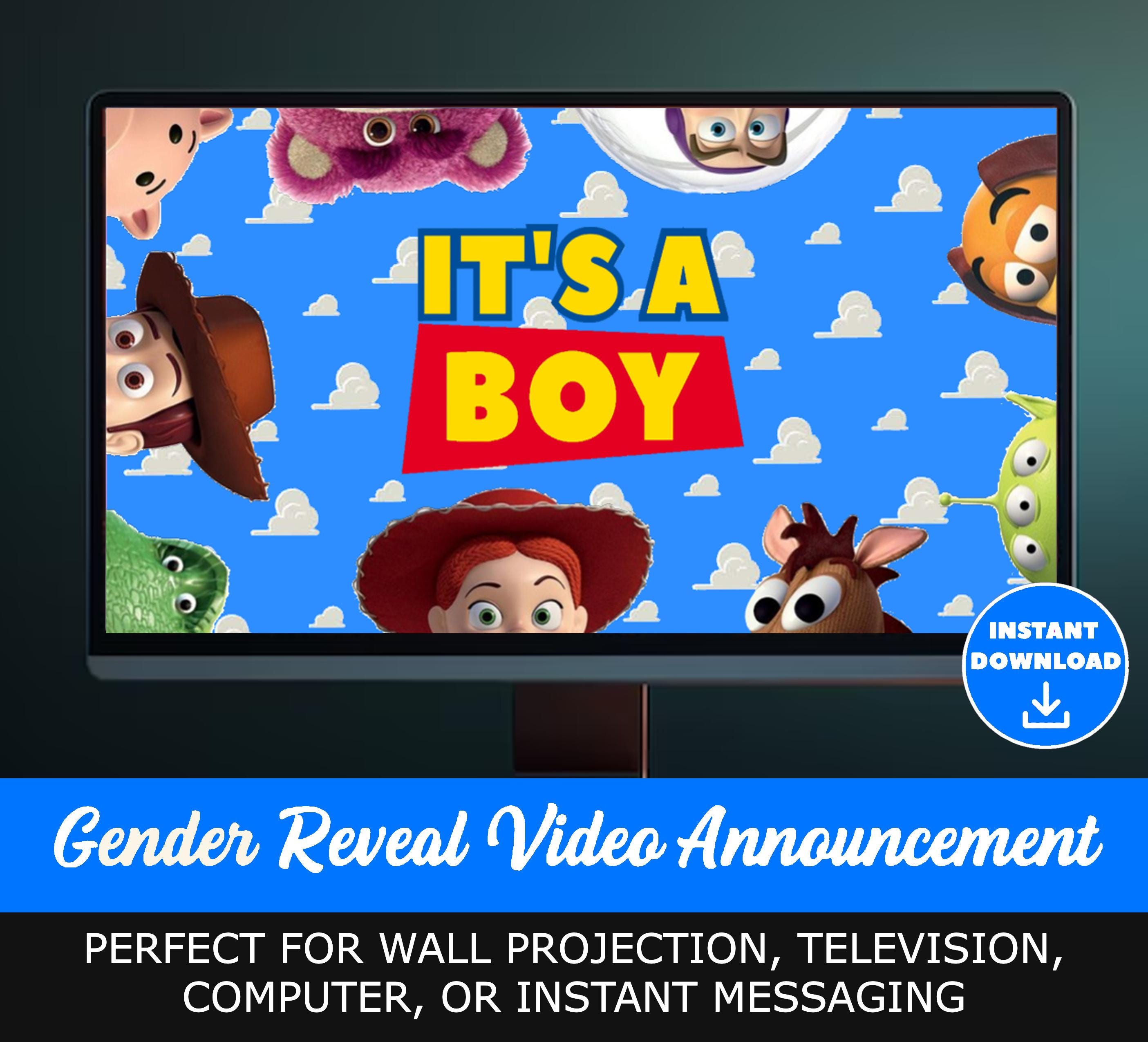 Toy Story Gender Reveal Video, Gender Reveal Movie, Instant Download ...