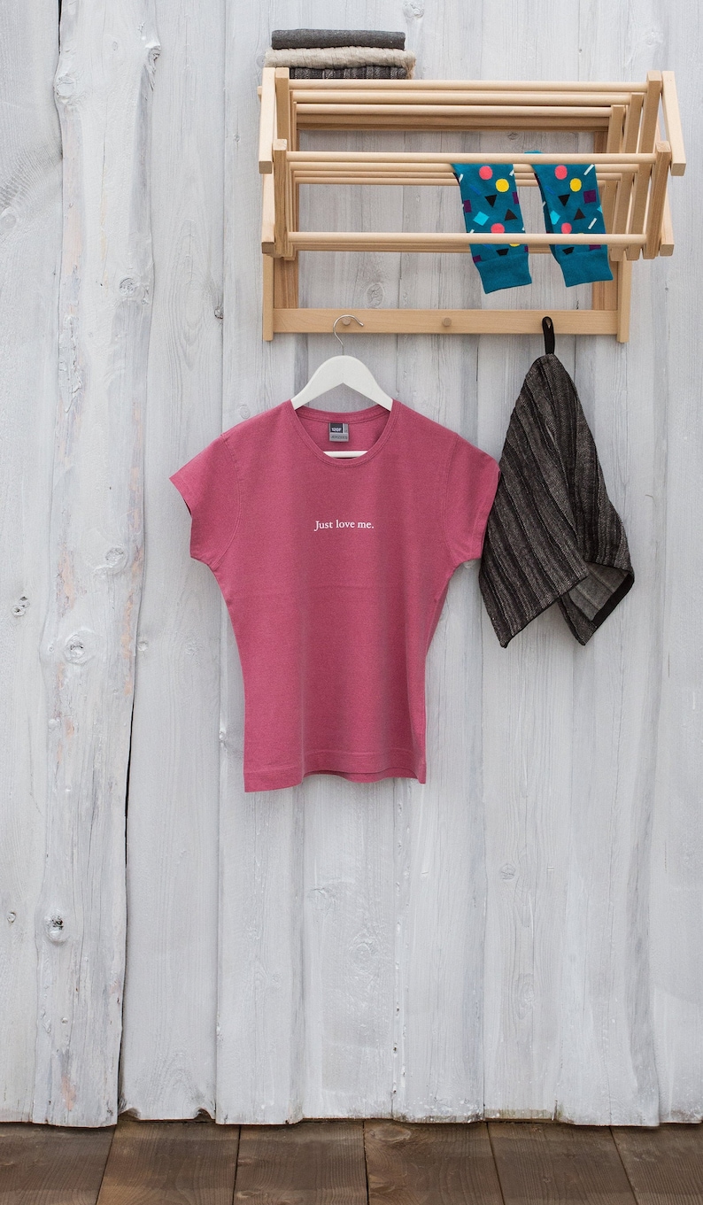 Wooden Wall Mounted Foldable Drying Rack, Airer With Shelf and Hooks ...