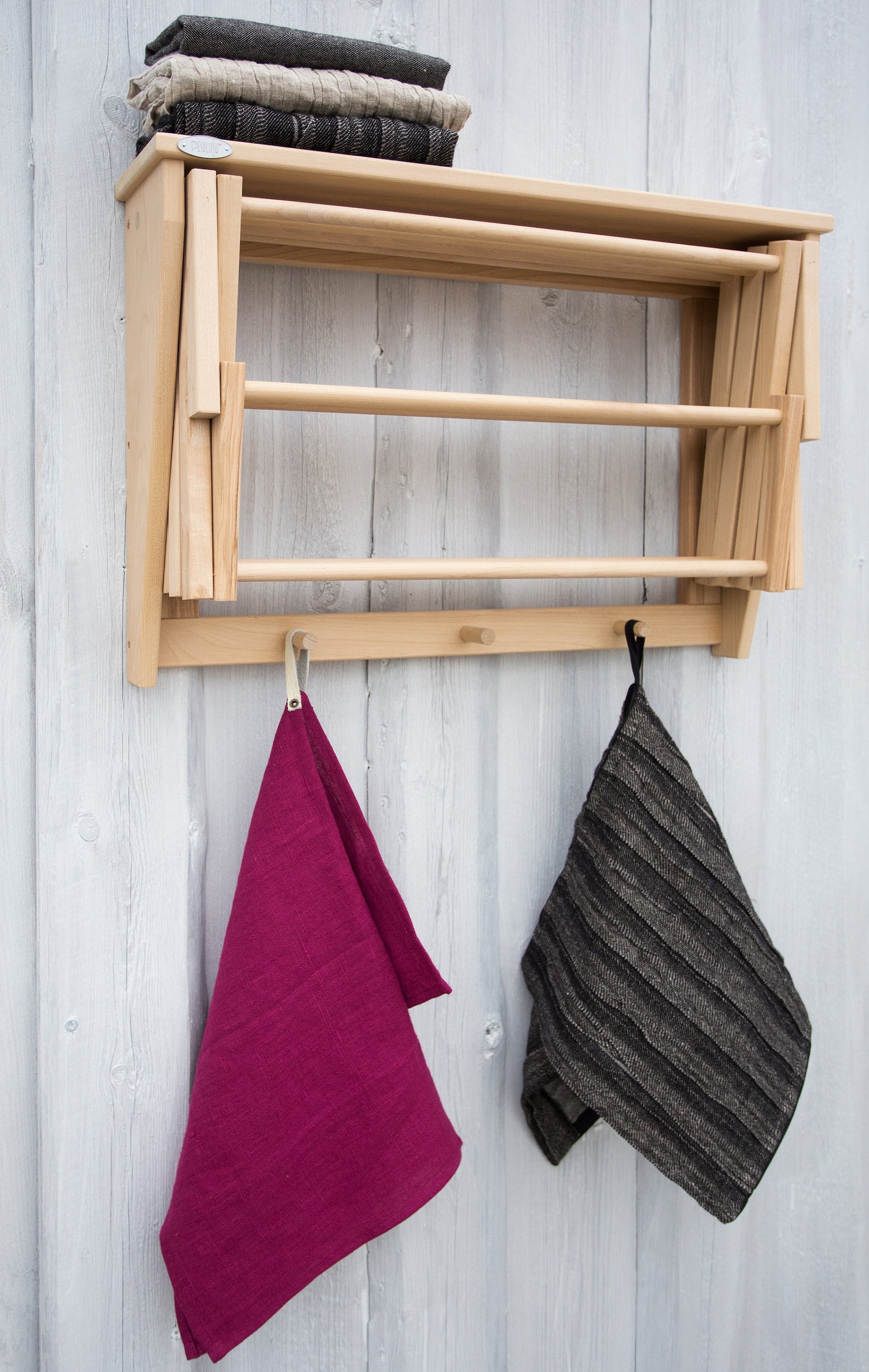 Wooden Wall Mounted Foldable Drying Rack Airer With Shelf and - Etsy UK