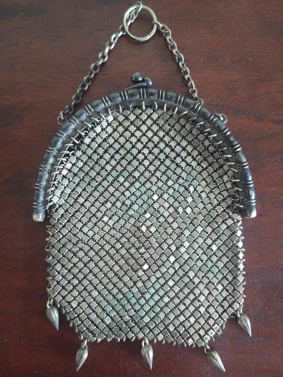 Antique German Silver Chatelaine Chainmail Coin Purse W/ Charms - Etsy