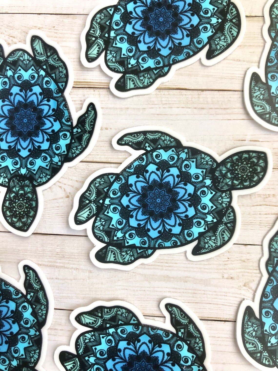 Ombré turtle sticker turtle sticker turtle mandala sticker - Etsy.de