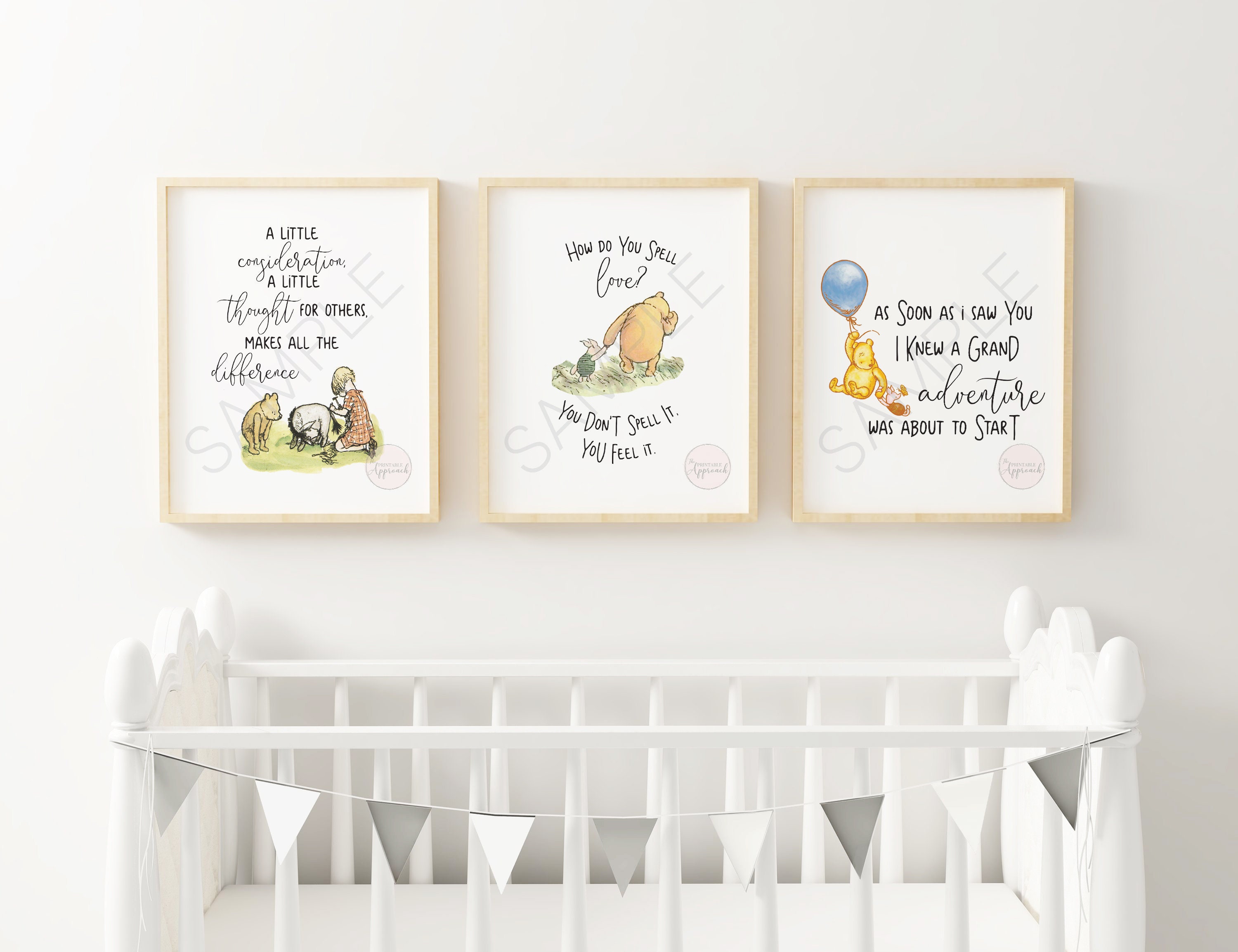 Classic Winnie the Pooh Quote Nursery Prints Color Collection 1 ...