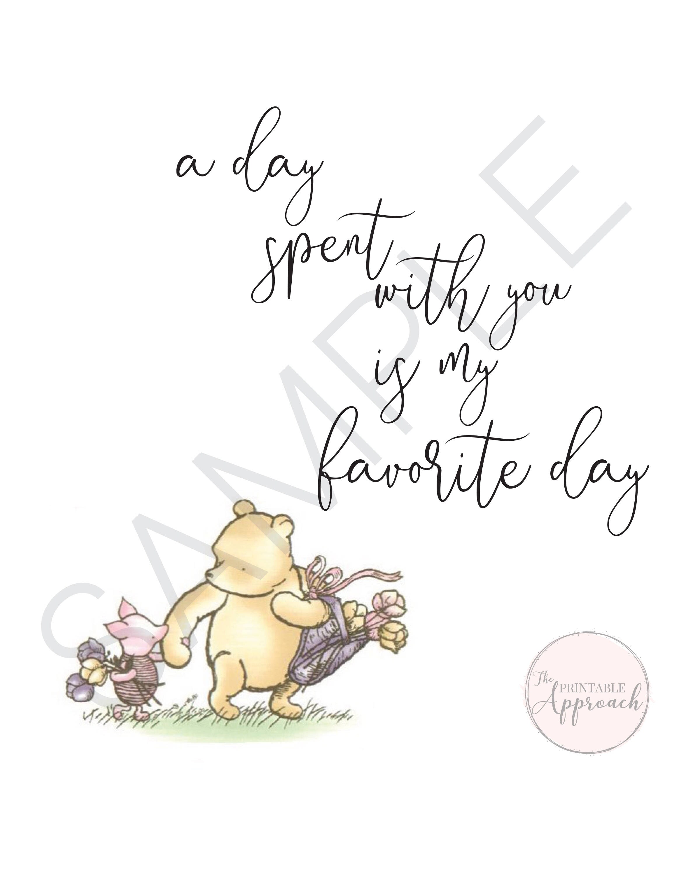 A Day Spent With You is My Favorite Day Classic Winnie the - Etsy