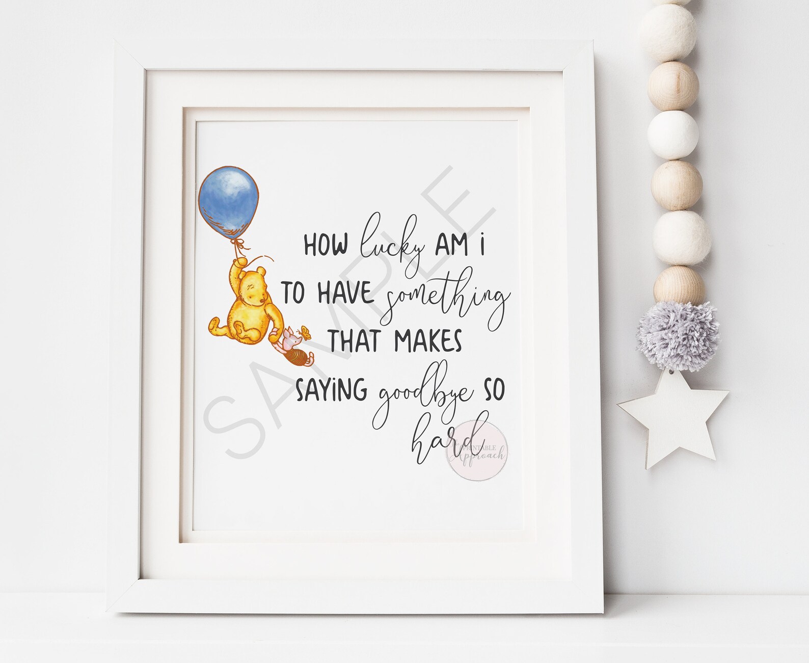 How Lucky Am I | Digital Winnie the Pooh Digital Print | Winnie the ...