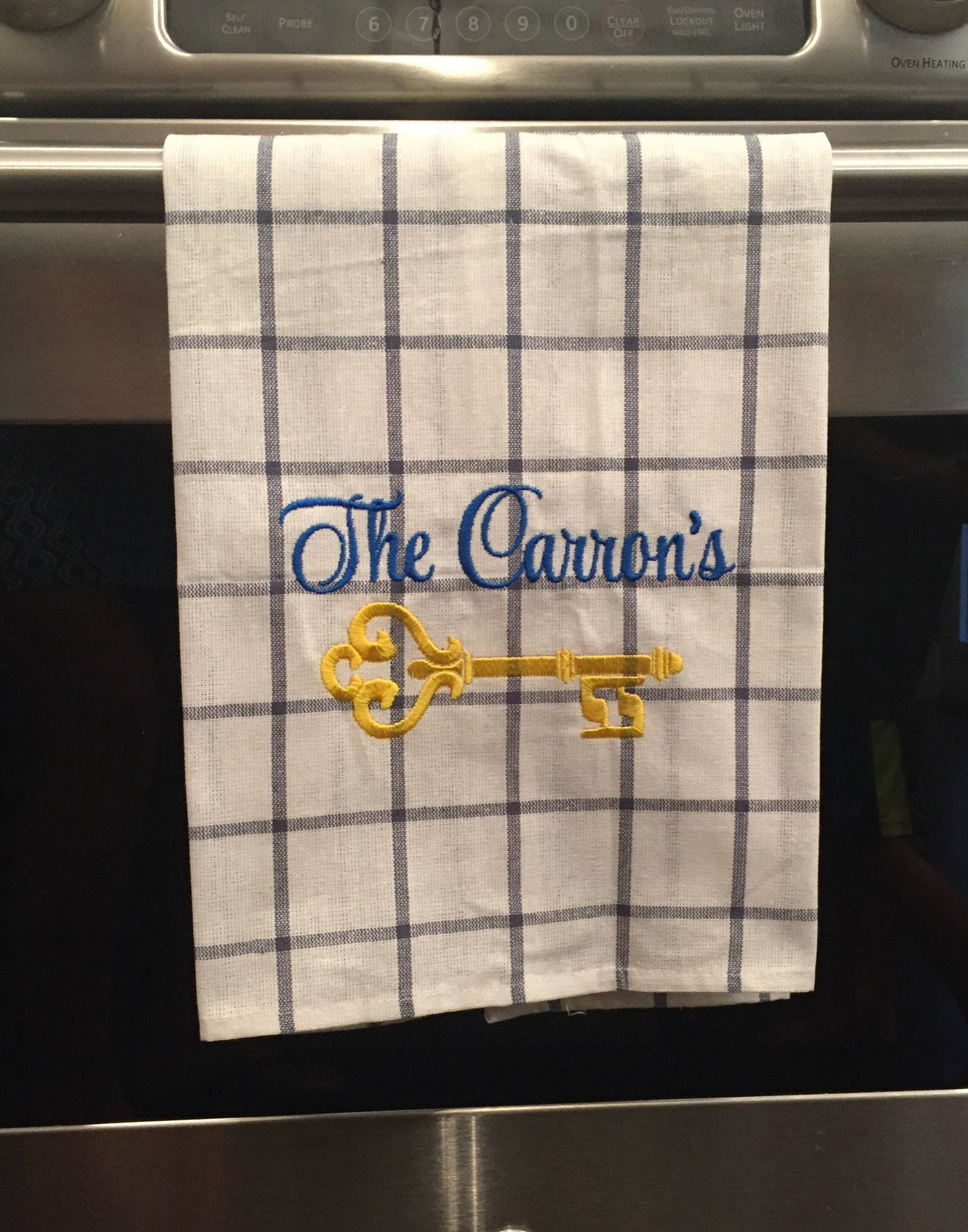 Personalized Tea Towel, Kitchen Towel, Monogrammed Tea Towel, House ...